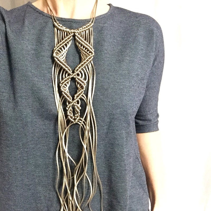 Macrame Necklace - Etsy