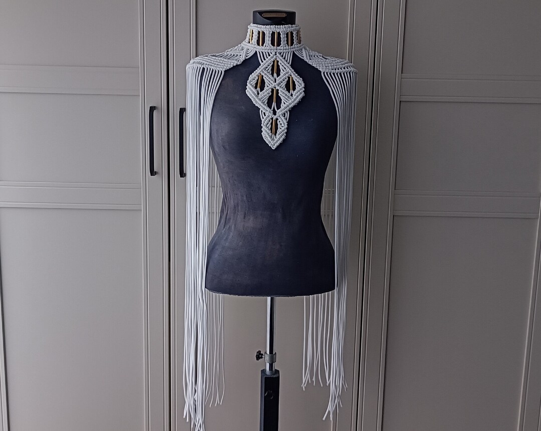 Resort Macrame Top Athena shoulders Part, Festival Clothing, Resort ...