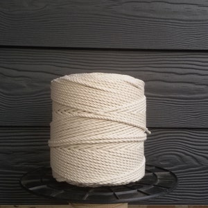 1.5 Kg Cotton Rope (410 Metres) - 3 Mm Diameter, Twisted Cord for ...