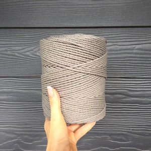 1 Kg Cotton Rope 260 Metres 3 Mm Diameter, Twisted Cord for Macrame ...