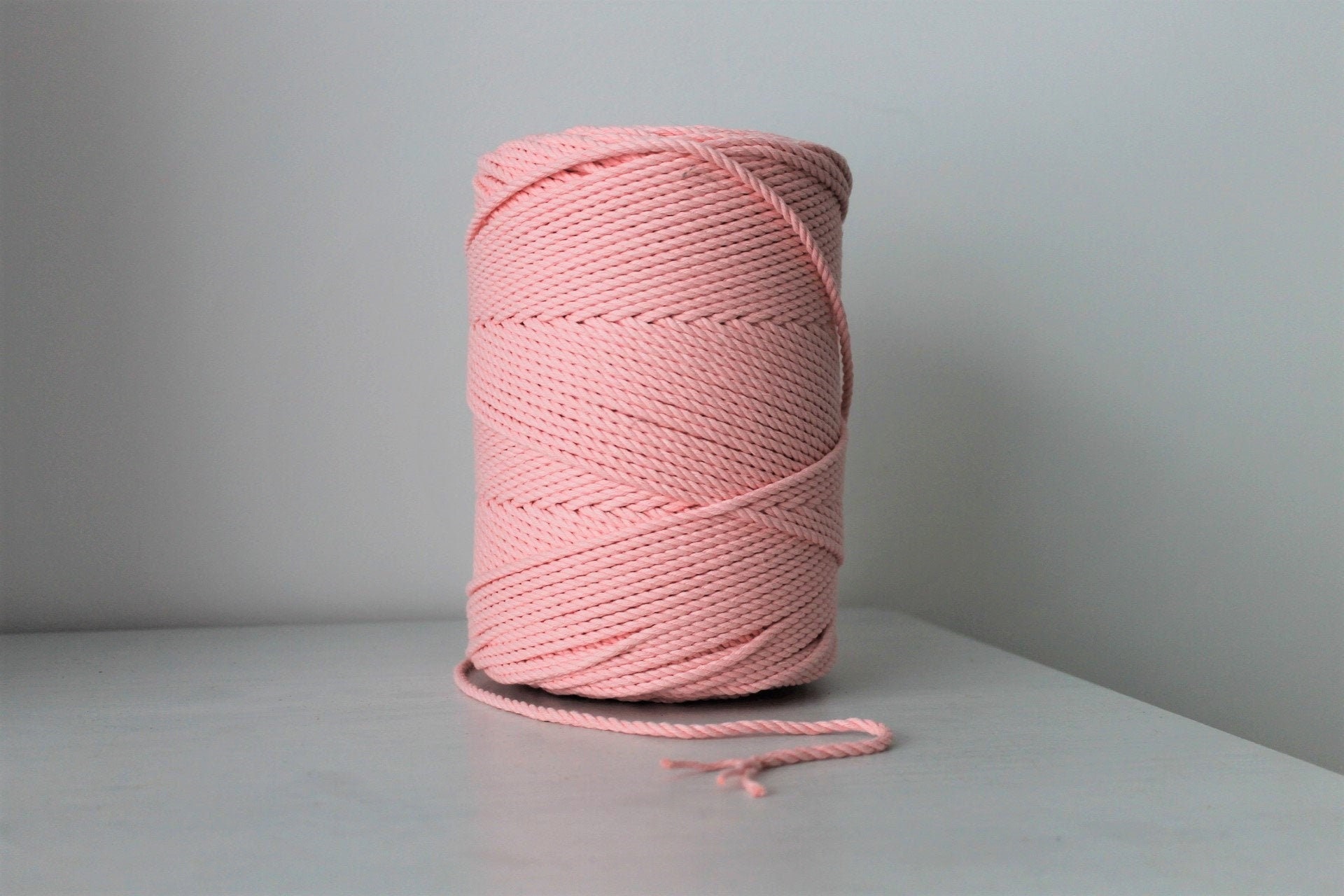 1 kg cotton rope 260 metres 3 mm diameter Flamingo | Etsy