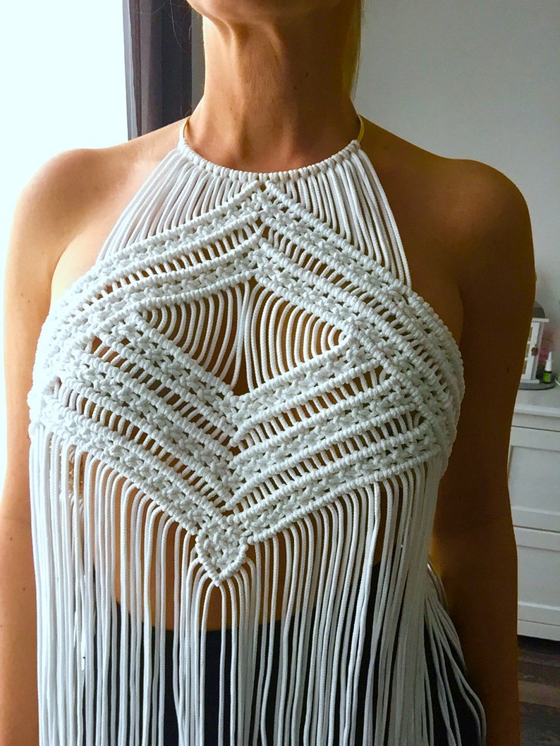 Macrame Top - Sleeveless Top - Boho Chic - Hippie - Bridal - Beach ...