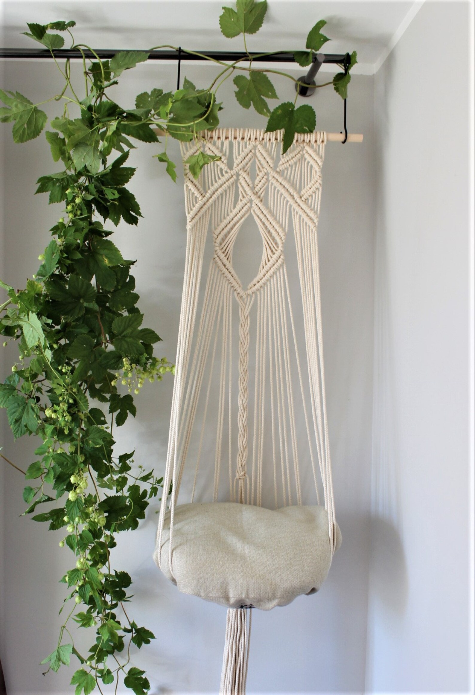 Macrame Cat Hammock Macrame Cat Planter Macrame Cat Hanger - Etsy