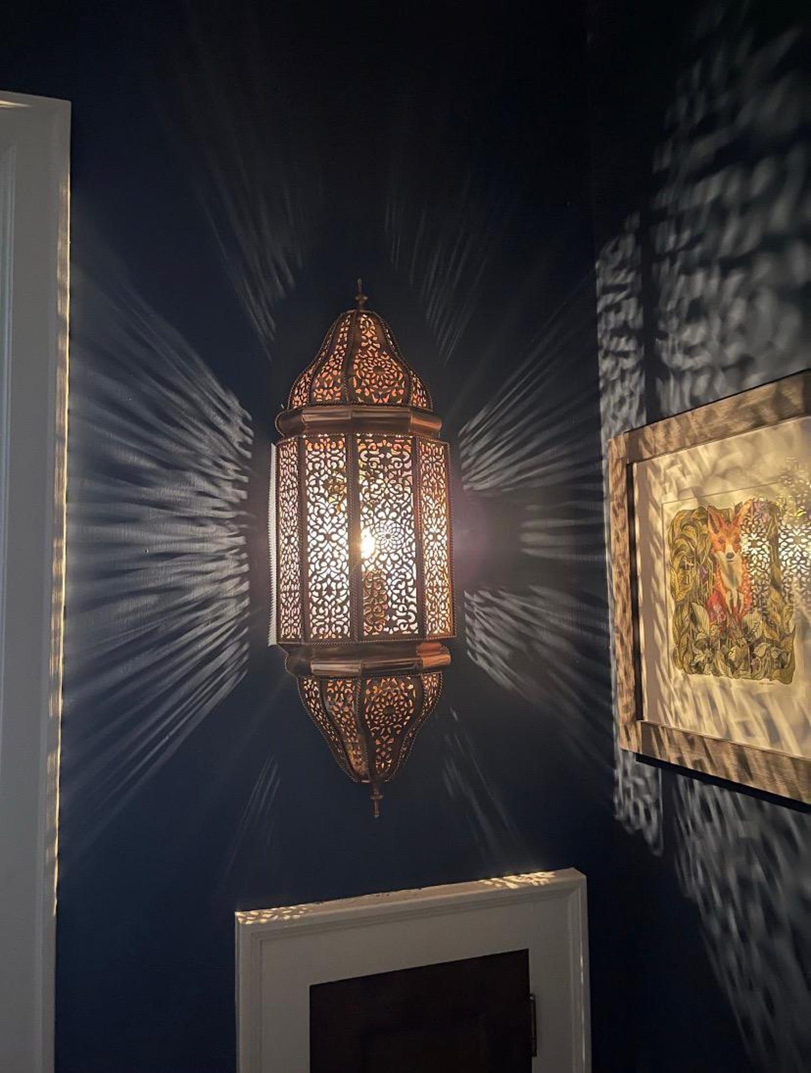 Handmade Moroccan Wall Sconce: Solid Copper Fantasy Light - Etsy