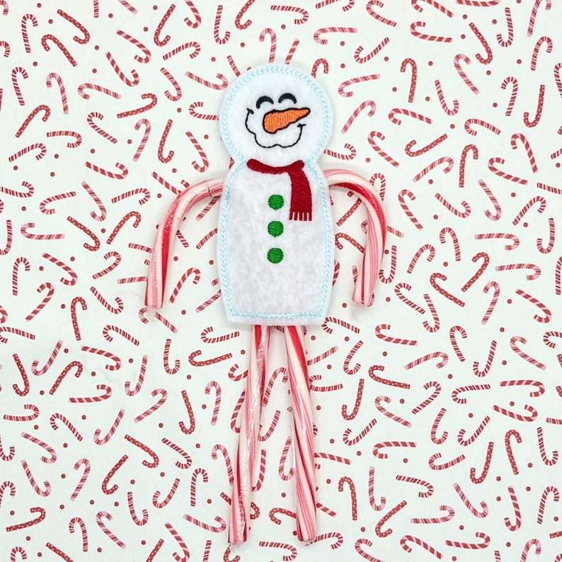 Snowman Candy Cane Holders/set of Two - Etsy