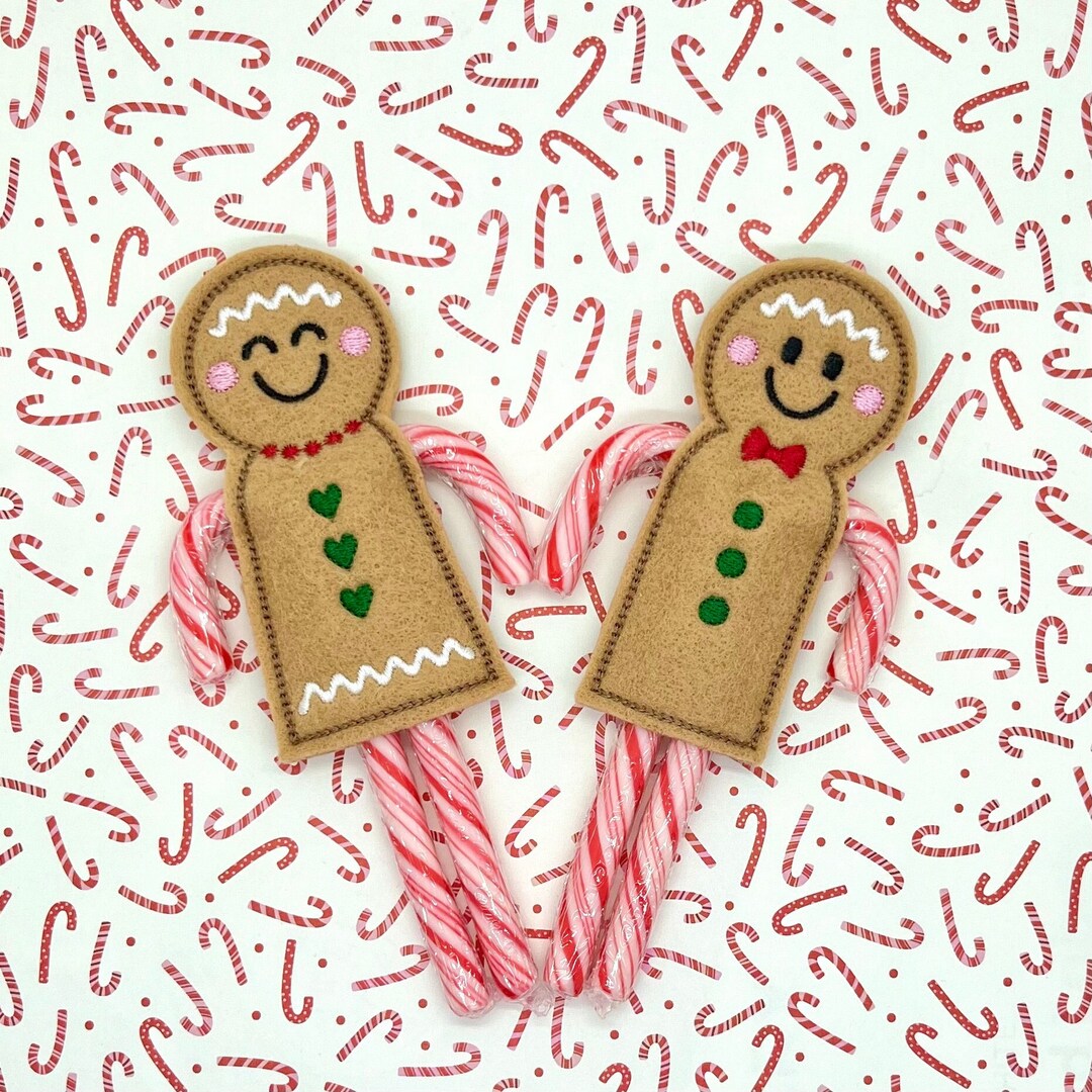 Gingerbread Candy Cane Holders/set of Two - Etsy
