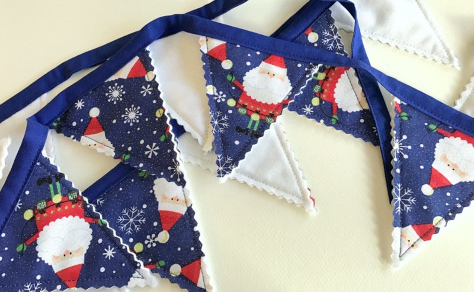 Christmas Bunting Santa Garland Santa Bunting Christmas | Etsy