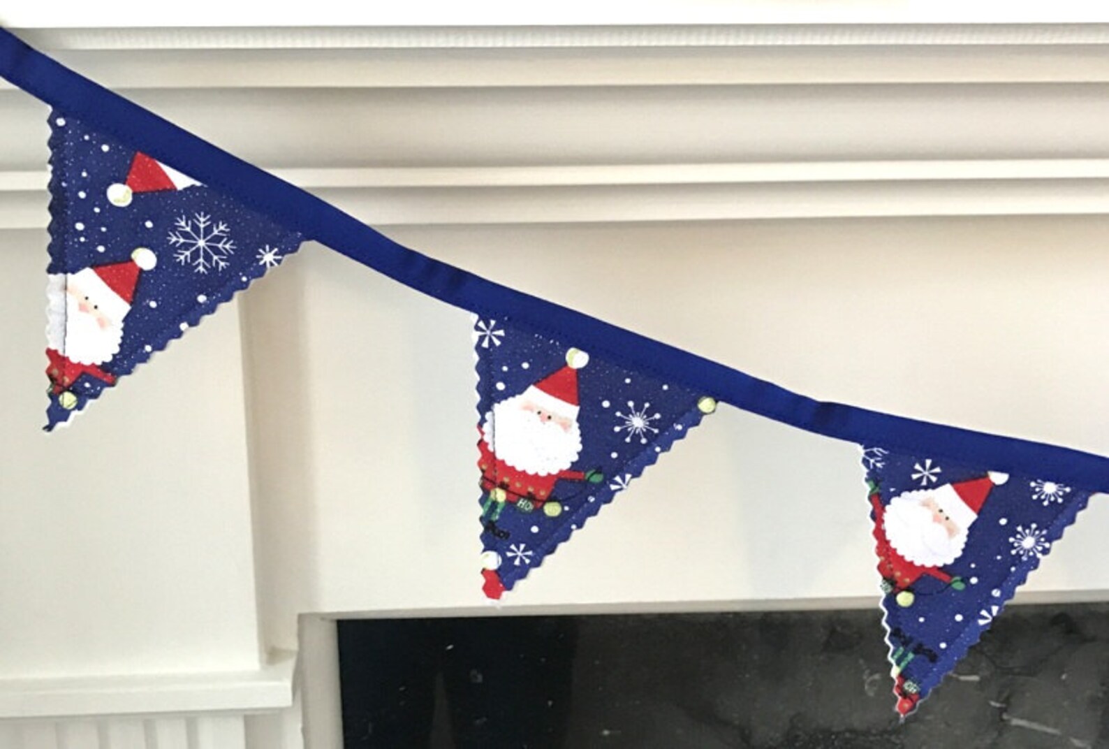 Christmas Bunting Santa Garland Santa Bunting Christmas | Etsy