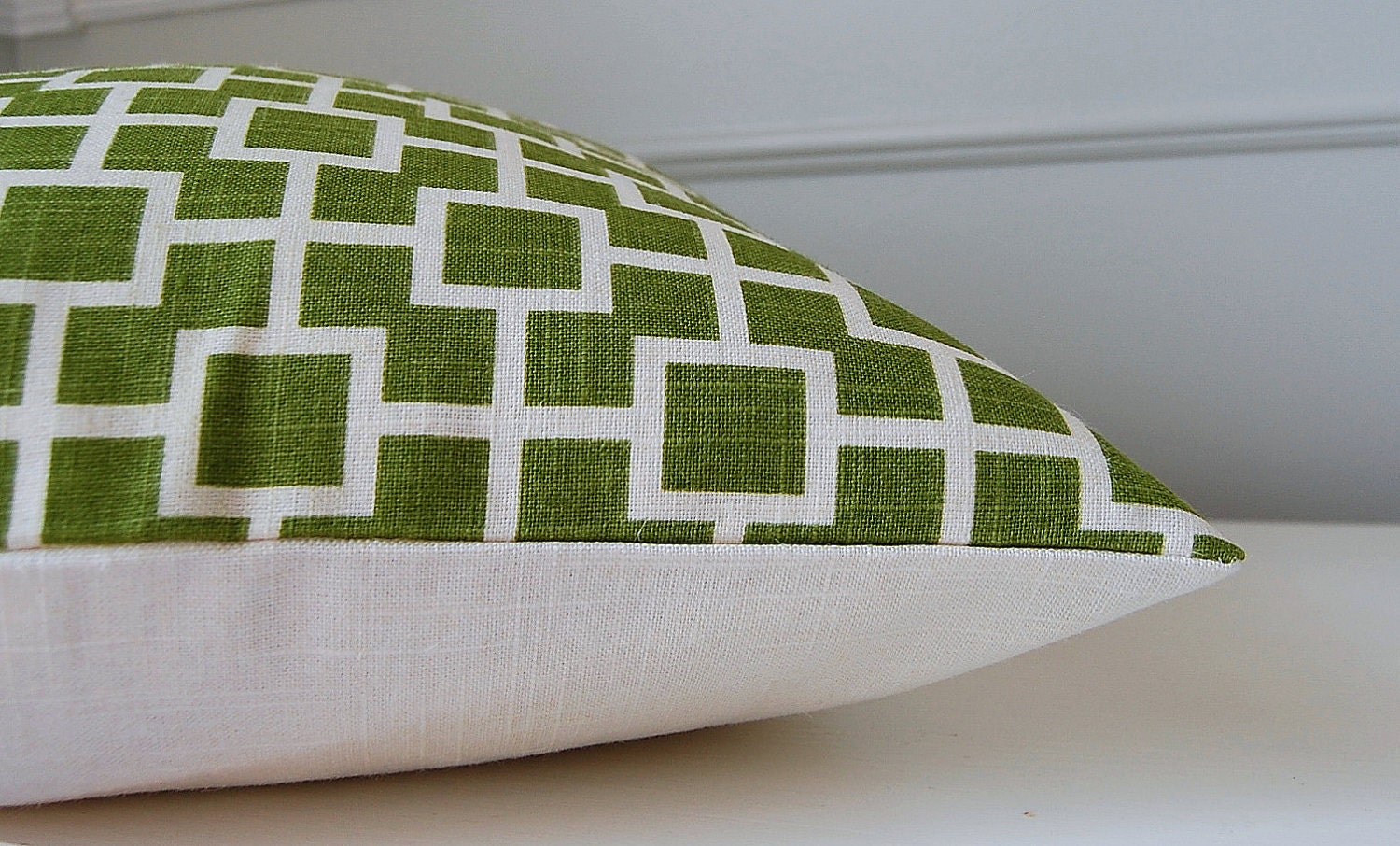 Green Geometric Pillow Cover Green Throw Pillow 18x18 | Etsy