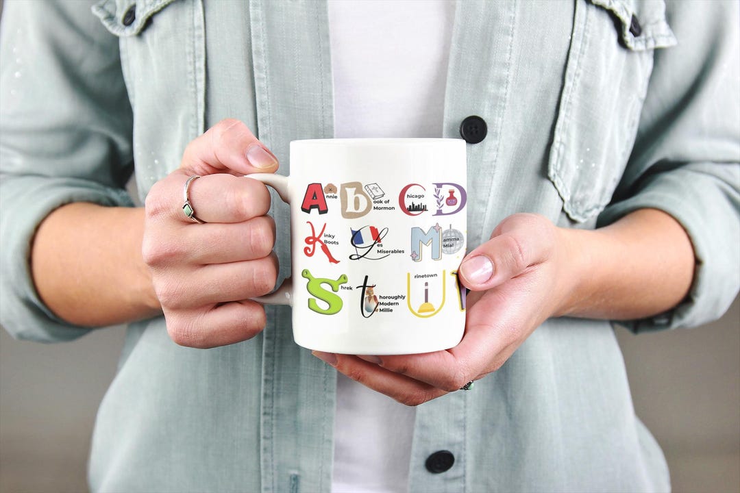 Abcs of Broadway Musicals Coffee Mug: Theatre Kid Gift - Etsy