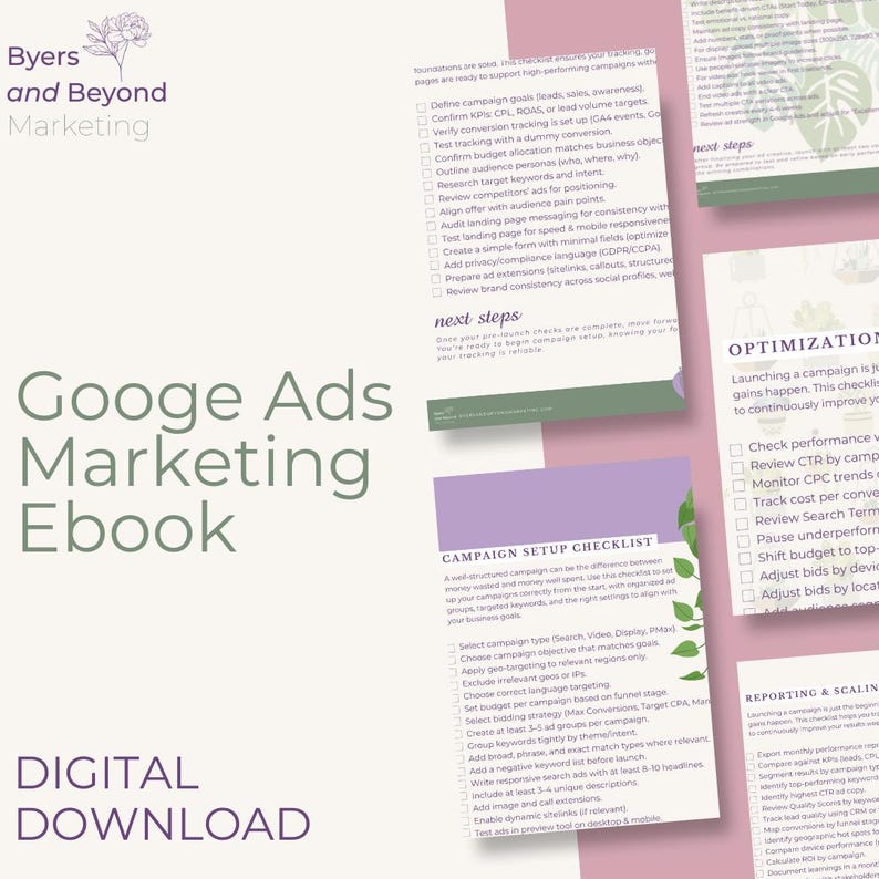 Google Ads Guide & Checklist Bundle | 8-page Mini Ebook for Smarter ...