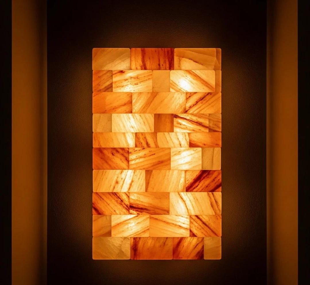 Himalayan Pink Salt Tiles (8x4x2): Spa & Sauna Wall Decor, Set of 100 ...