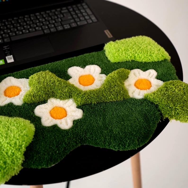 Moss Keyboard Rug | Grass-inspired Desk Mat | Wrist Rest | Custom Green ...