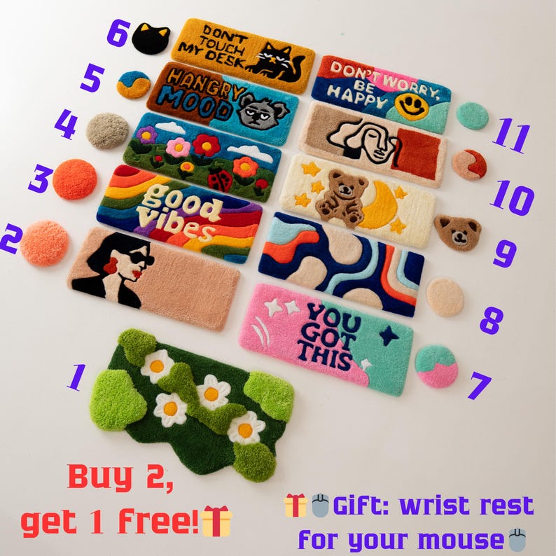 Moss Keyboard Rug | Grass-inspired Desk Mat | Wrist Rest | Custom Green ...