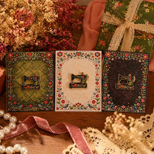 Embroidery Enamel Pins - Etsy