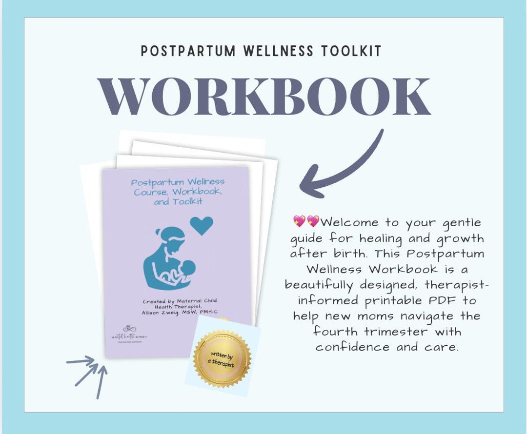 Postpartum Wellness Workbook | Printable PDF for New Moms | Mental ...