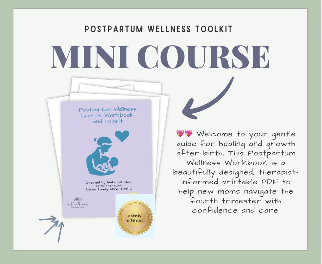 Postpartum Wellness Course Printable Toolkit | Pmads Education ...