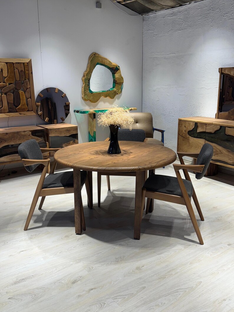 Special Oak Wood Round Dining Table!!! - Etsy