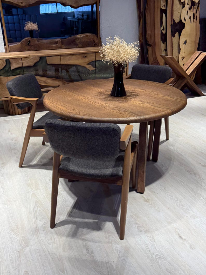 Special Oak Wood Round Dining Table!!! - Etsy