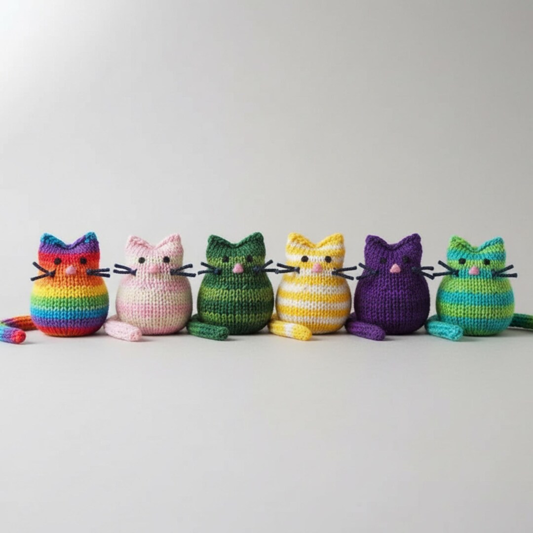 Beginner Cat Knitting Digital Pattern PDF – (english Only) - Etsy