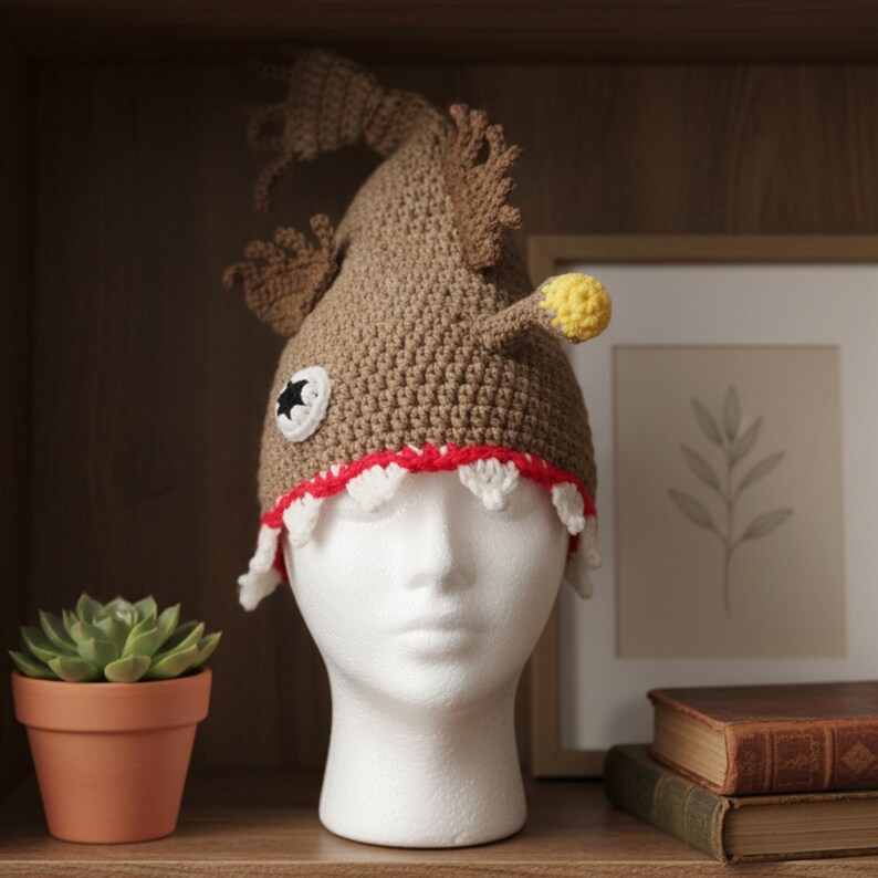 Brain Eater Fish Hat Crochet Pattern PDF – Amigurumi Monster Hat ...