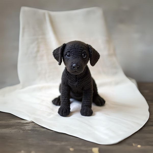 Black Lab Crocheted - Etsy