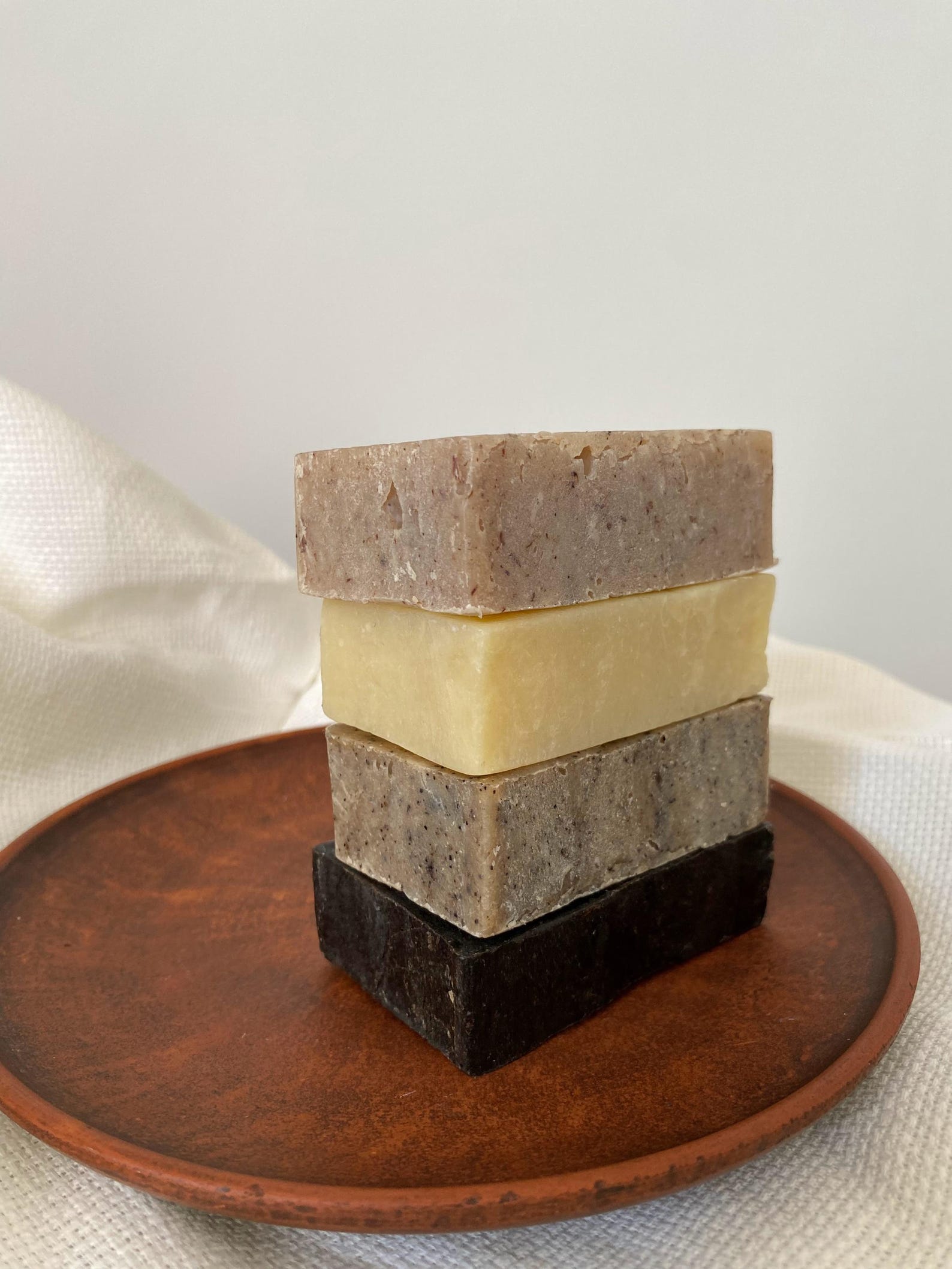 Handmade Soap Gift Set: Natural Birch Tar, Pine, Coffee Scrub & Shaving ...
