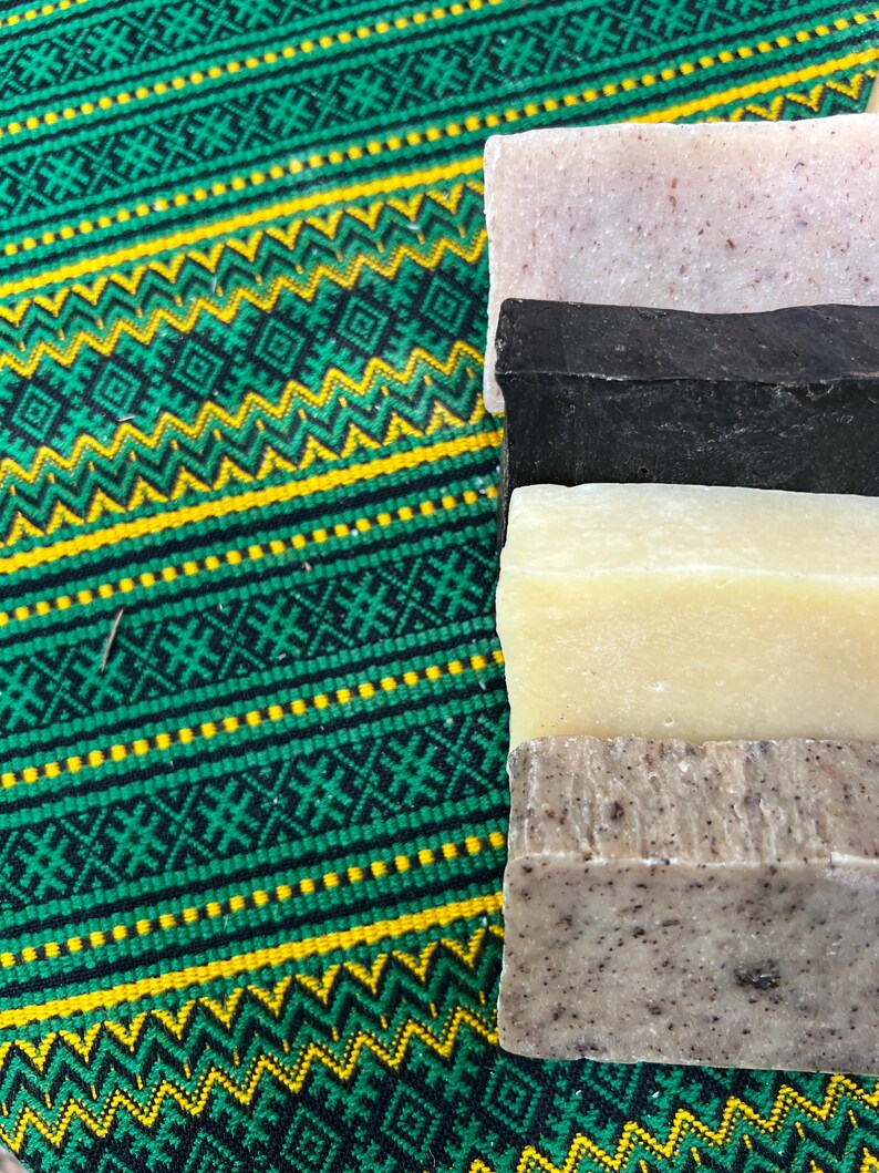 Handmade Soap Gift Set: Natural Birch Tar, Pine, Coffee Scrub & Shaving ...