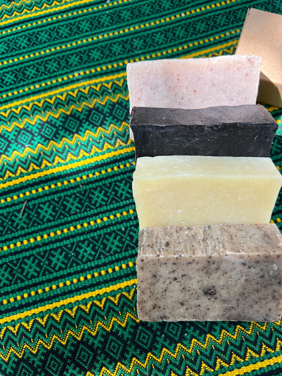 Handmade Soap Gift Set: Natural Birch Tar, Pine, Coffee Scrub & Shaving ...