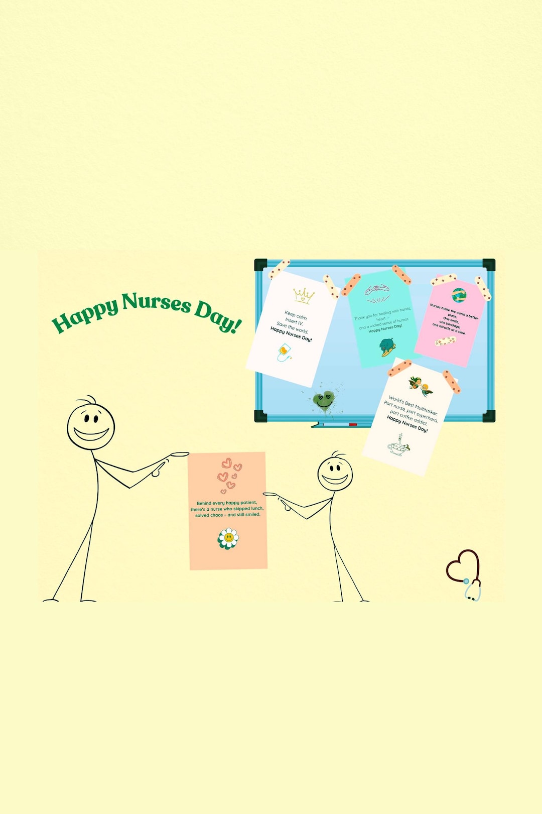 Printable Nurses Day Cards – Funny & Heartfelt Set of 5 With Matching ...