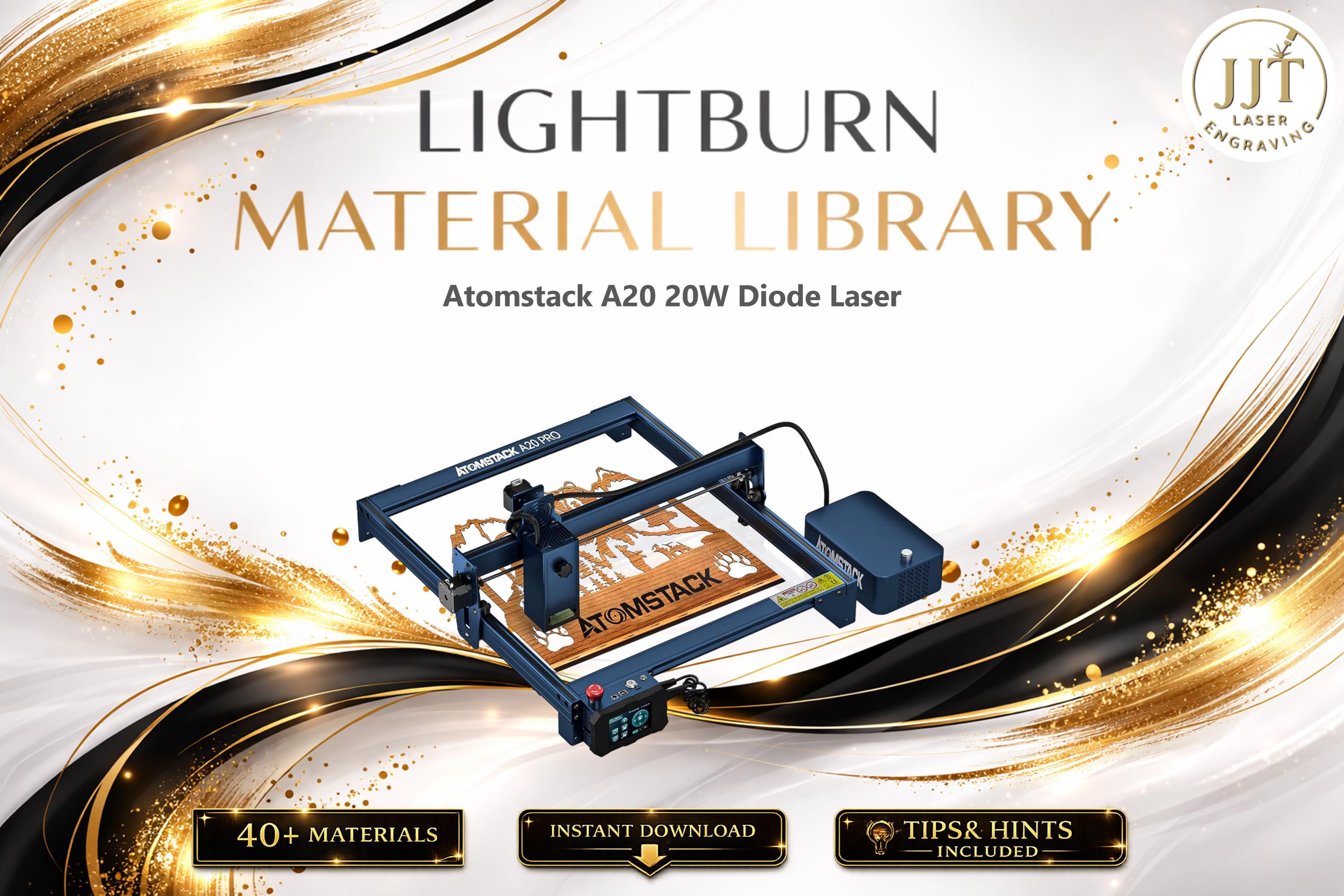 Lightburn Material Library for Atomstack A20 20W Diode Laser ...