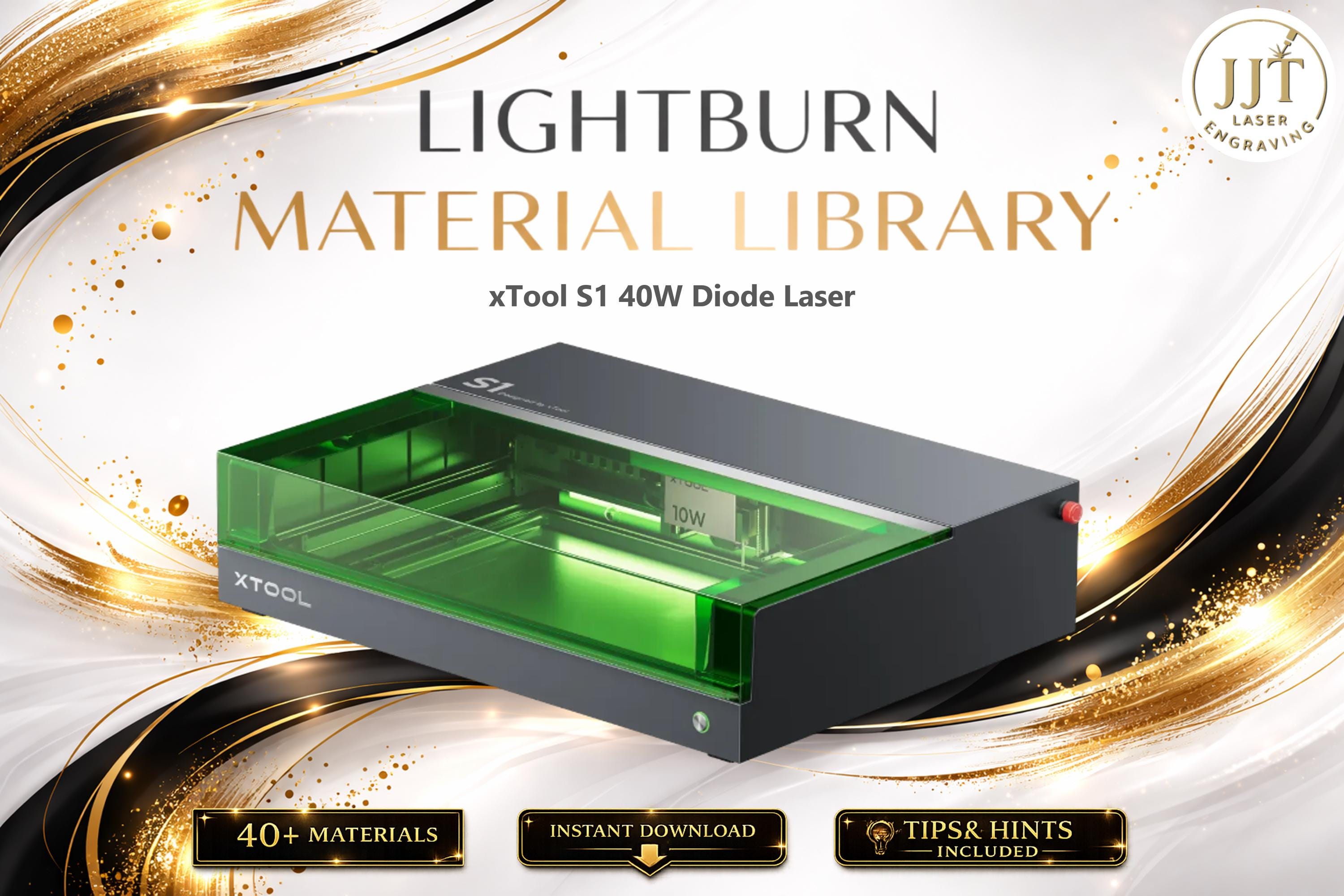 Lightburn Material Library for Xtool S1 40W Diode Laser | Multilingual ...