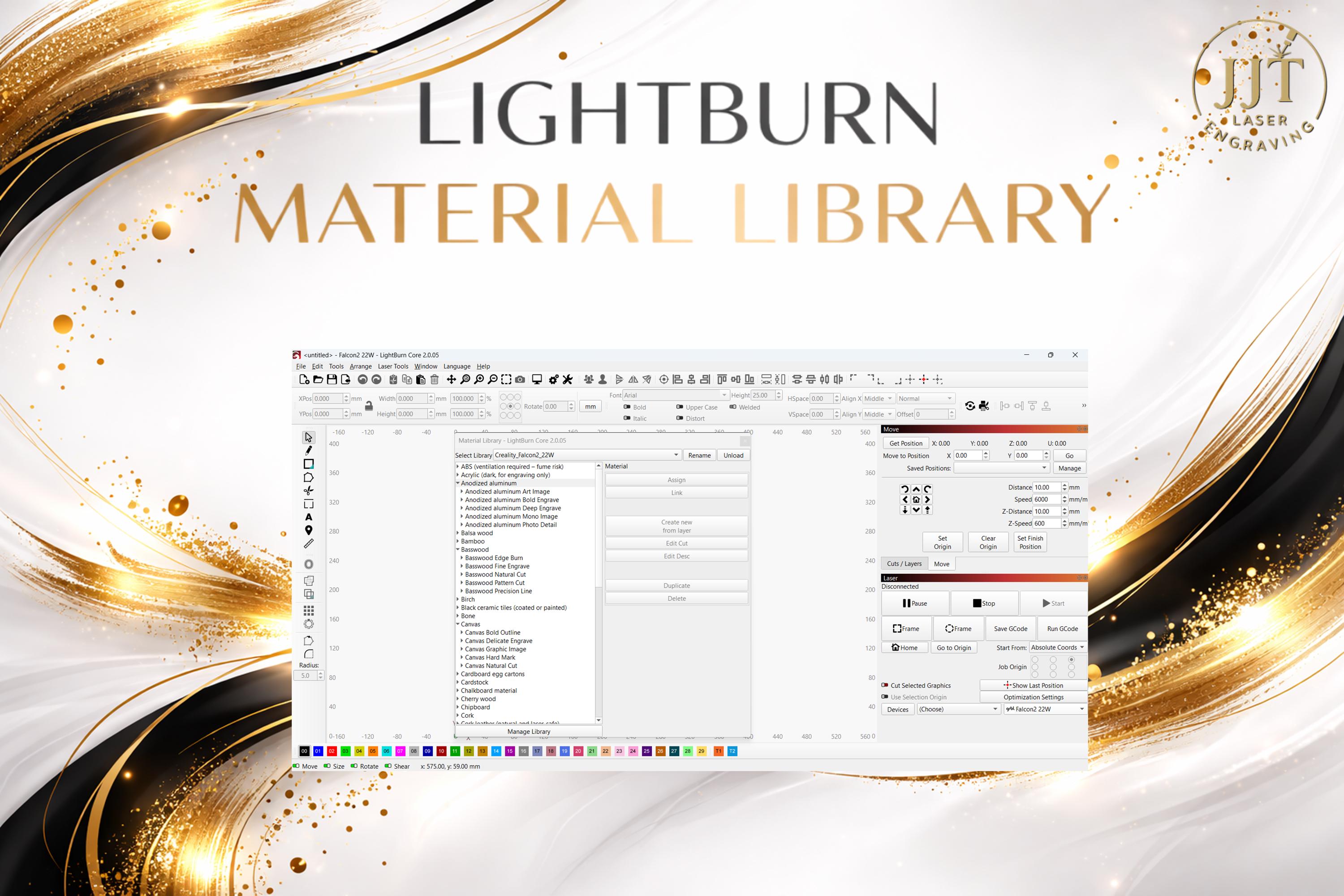 Lightburn Material Library for Longer RAY5 10W Diode Laser ...