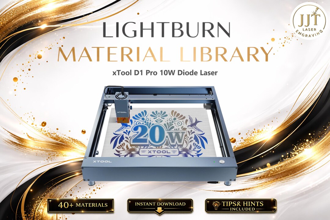 Lightburn Material Library for Xtool D1 Pro 10W Diode Laser ...