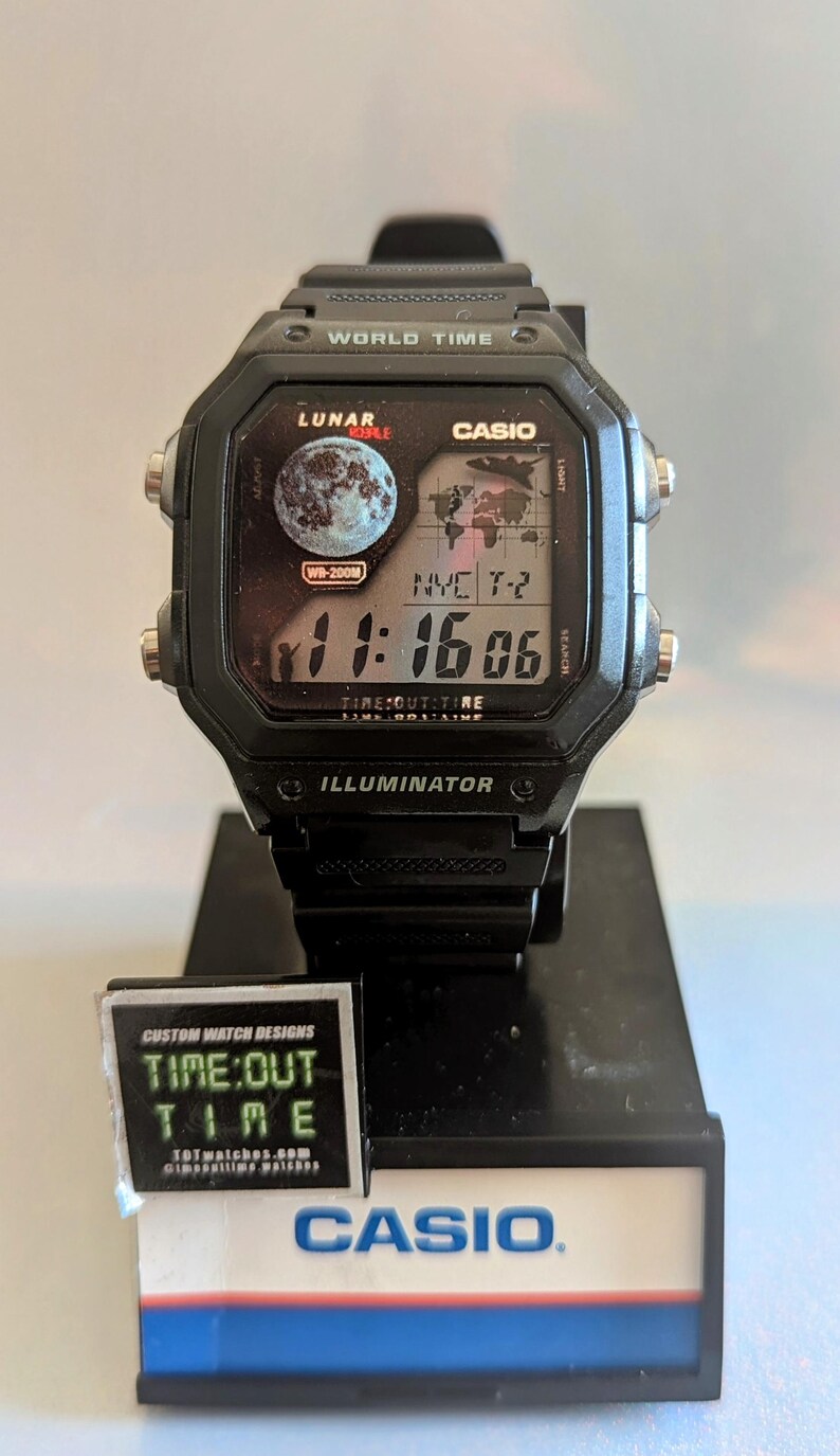 Casio MOON Royale Ae-1200 Custom W/hydro Mod - Etsy