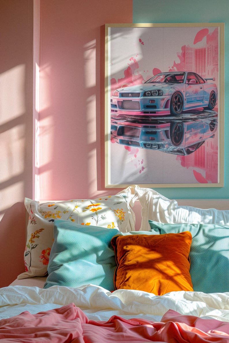 Nissan Skyline GT-R R34 Poster | JDM Car Art Print | Japanese Sports ...