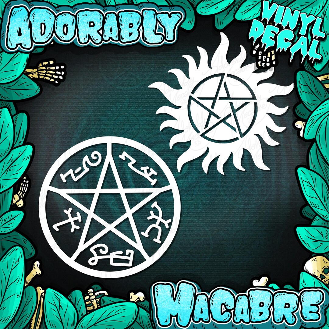 Supernatural Tattoo Demon Trap DECAL STICKER Window Car Laptop Tumbler ...