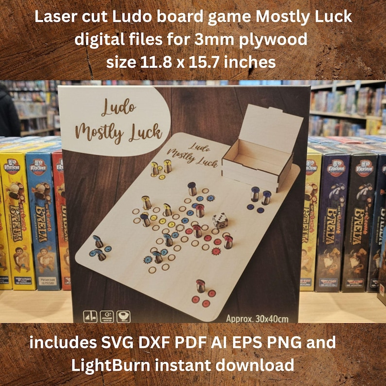Laser Cut Ludo Board Game Template SVG Digital Files for 3 Mm Plywood ...