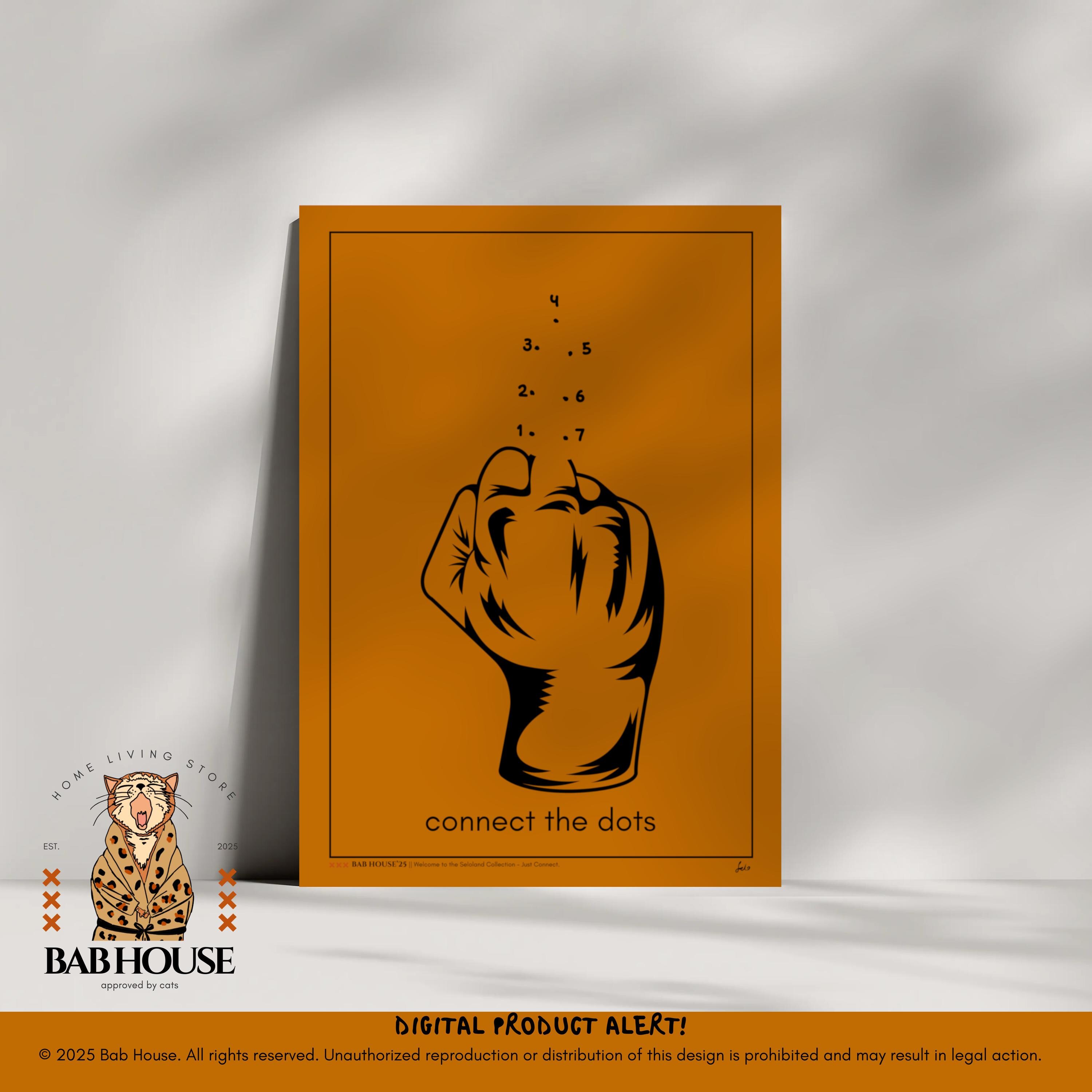 Middle Finger Poster - Connect the Dots - Funny Wall Art - Offensive ...