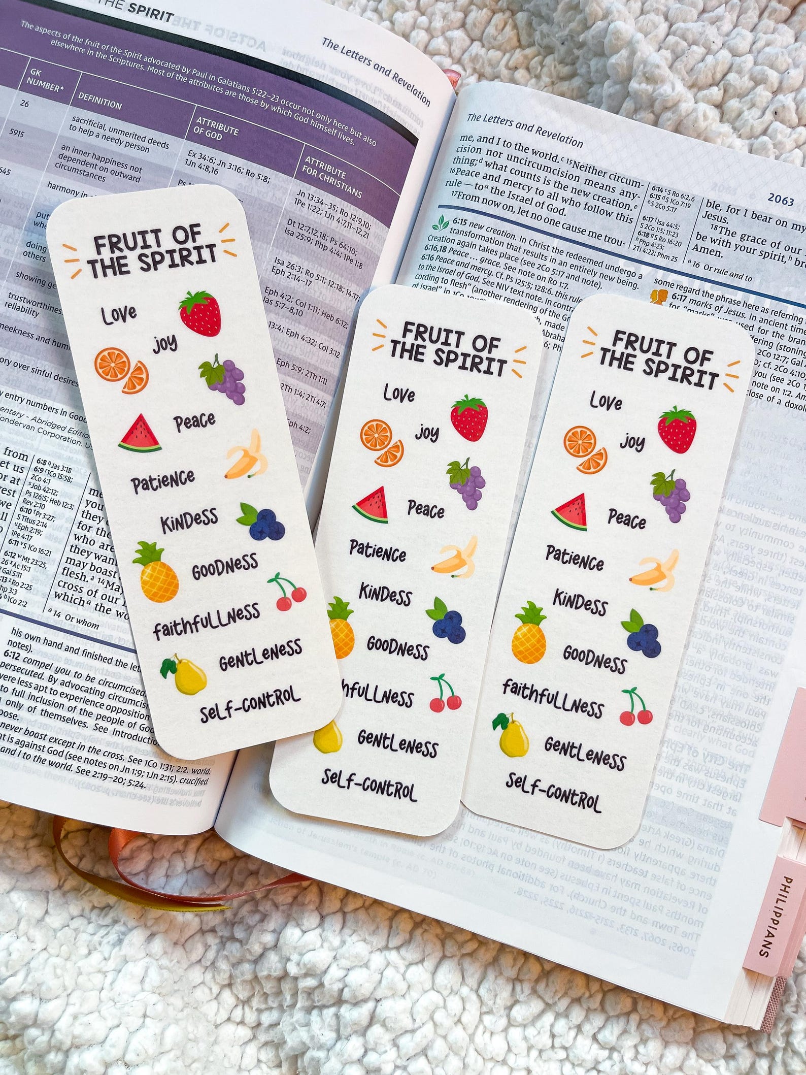 Fruit of the Spirit Bookmark, Bible Verse Bookmark, Bible Bookmark ...