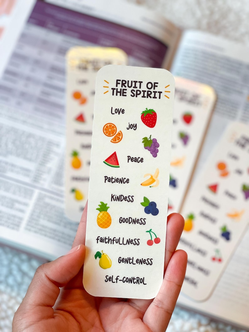 Fruit of the Spirit Bookmark, Bible Verse Bookmark, Bible Bookmark ...