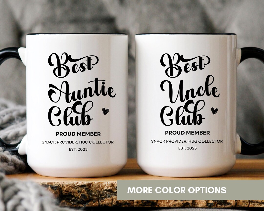 Custom Aunt Mug Pregnancy Reveal, Future Aunt Est 2025 Gift ...
