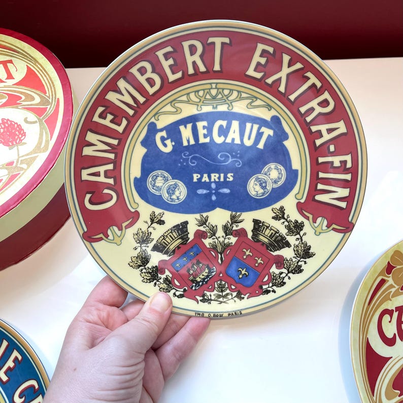 Vintage French Camembert Cheese Plates, Set of 4, 2003 W/ Original Box ...