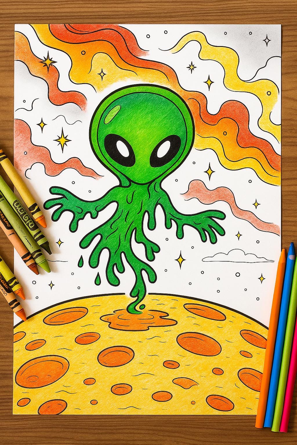 Alien Coloring Book, 50 Printable Galactic Space Pages (digital ...