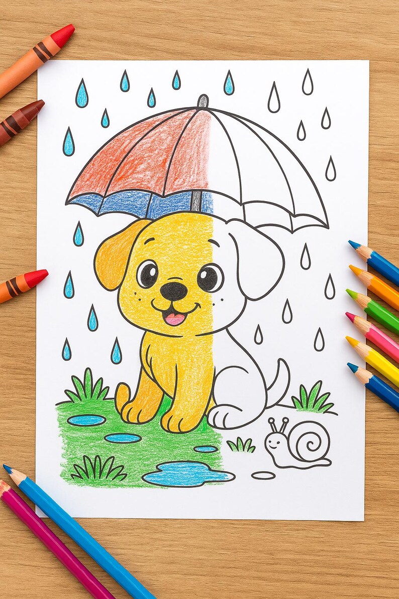 40 Pages Puppy Coloring for Kids • Summer Puppy PDF Sheets • Printable ...