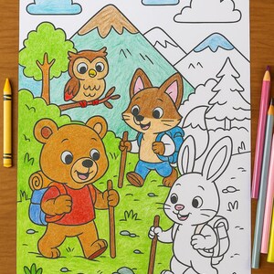 50 Pages Cute Animal Summer Coloring Sheets for Kids Toddlers ...