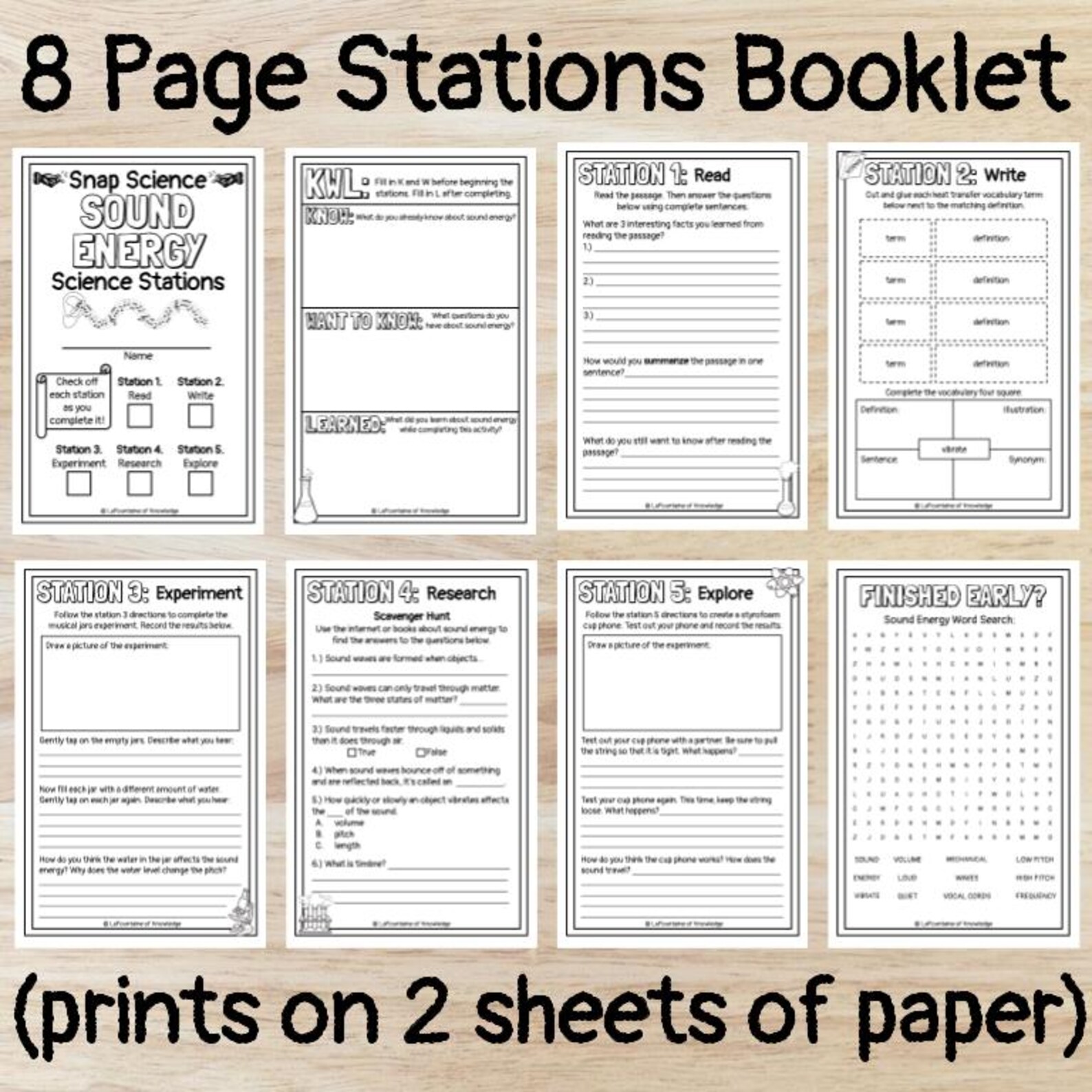 Sound Energy Science Stations With Two Sound Experiments - Etsy