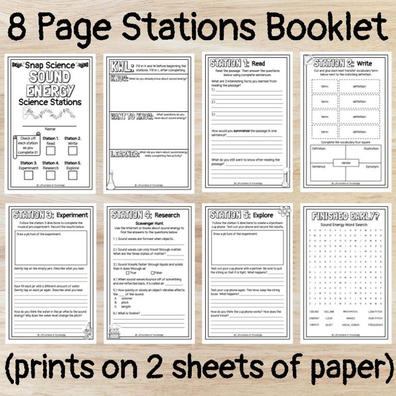 Sound Energy Science Stations With Two Sound Experiments - Etsy