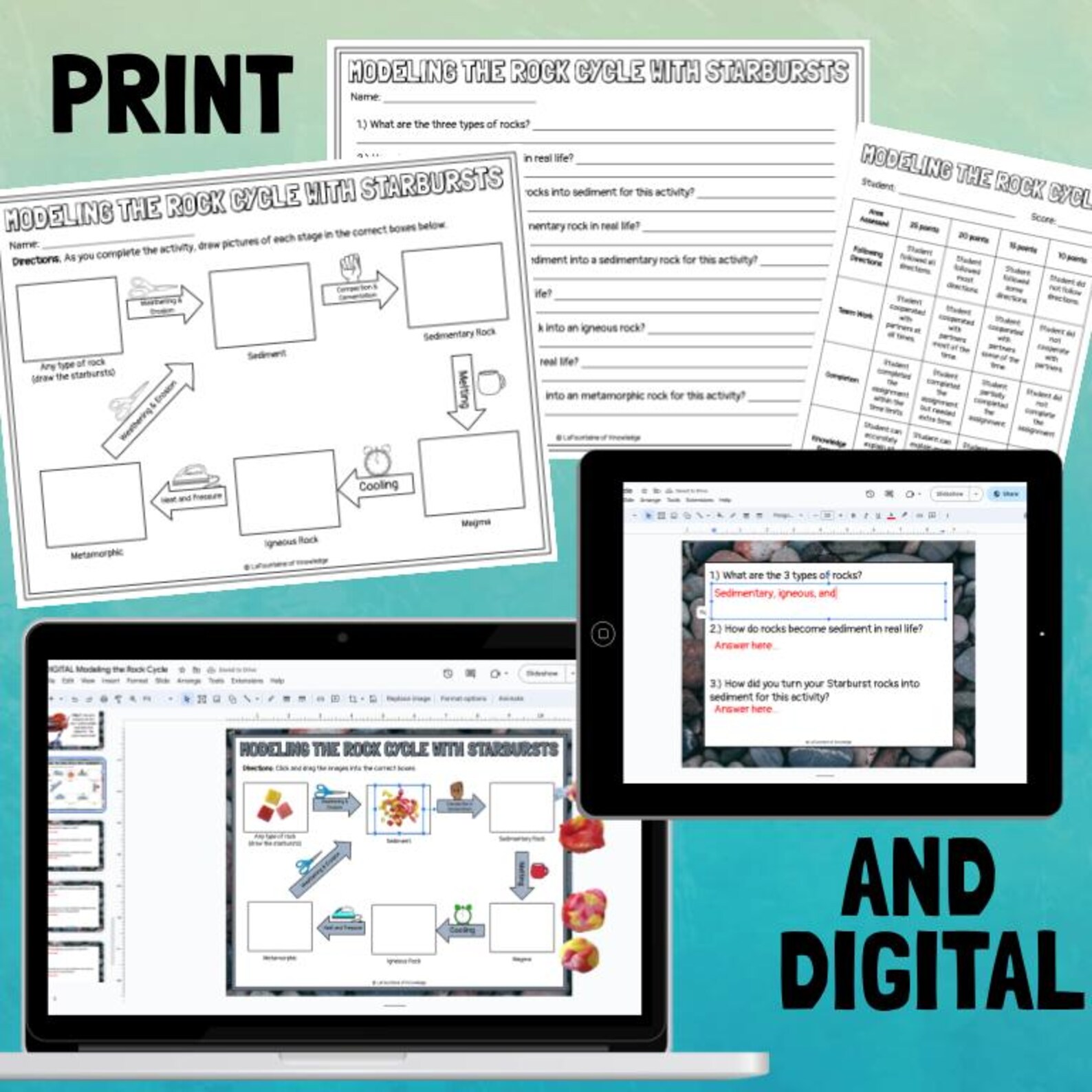 Modeling the Rock Cycle With Starburst Science Lab Experiment PRINT and ...
