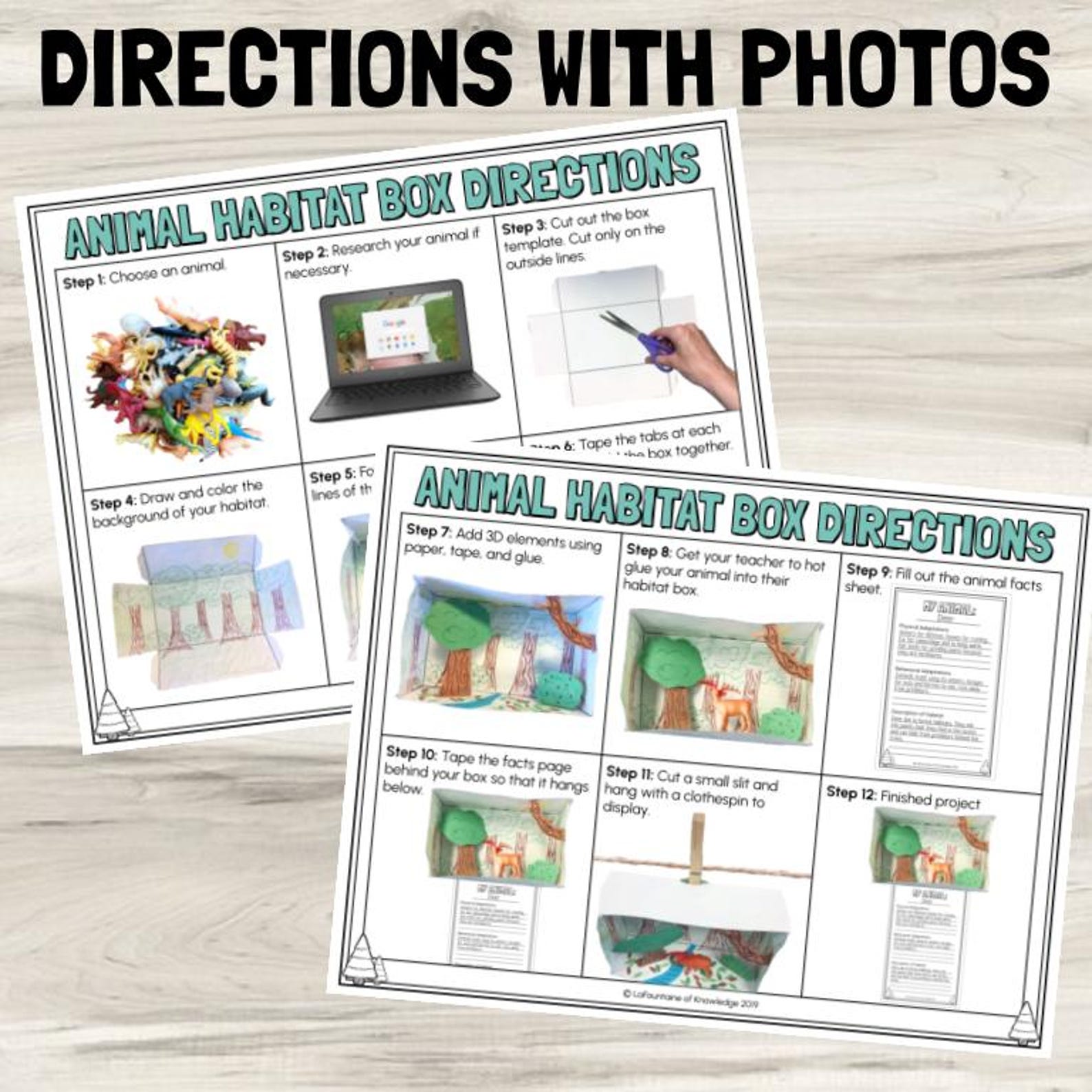 Animal Habitat Box Science Biomes Adaptations Project Based Learning ...